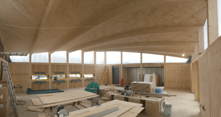 Venue on the Green, a hypar timber shell roof - Oasys